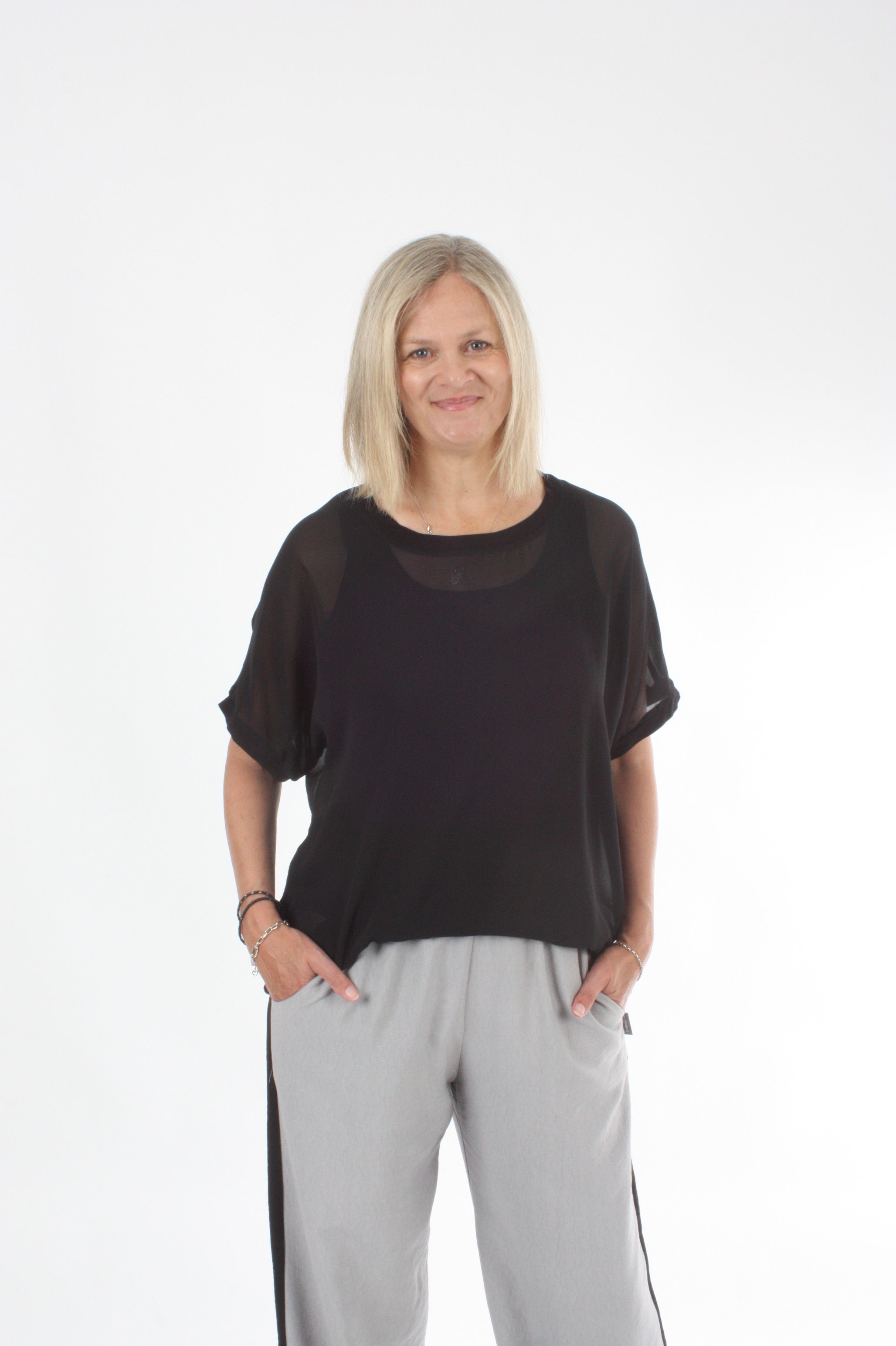 Zoey Top - Plain Black - Pre-Order – Wadzee Design