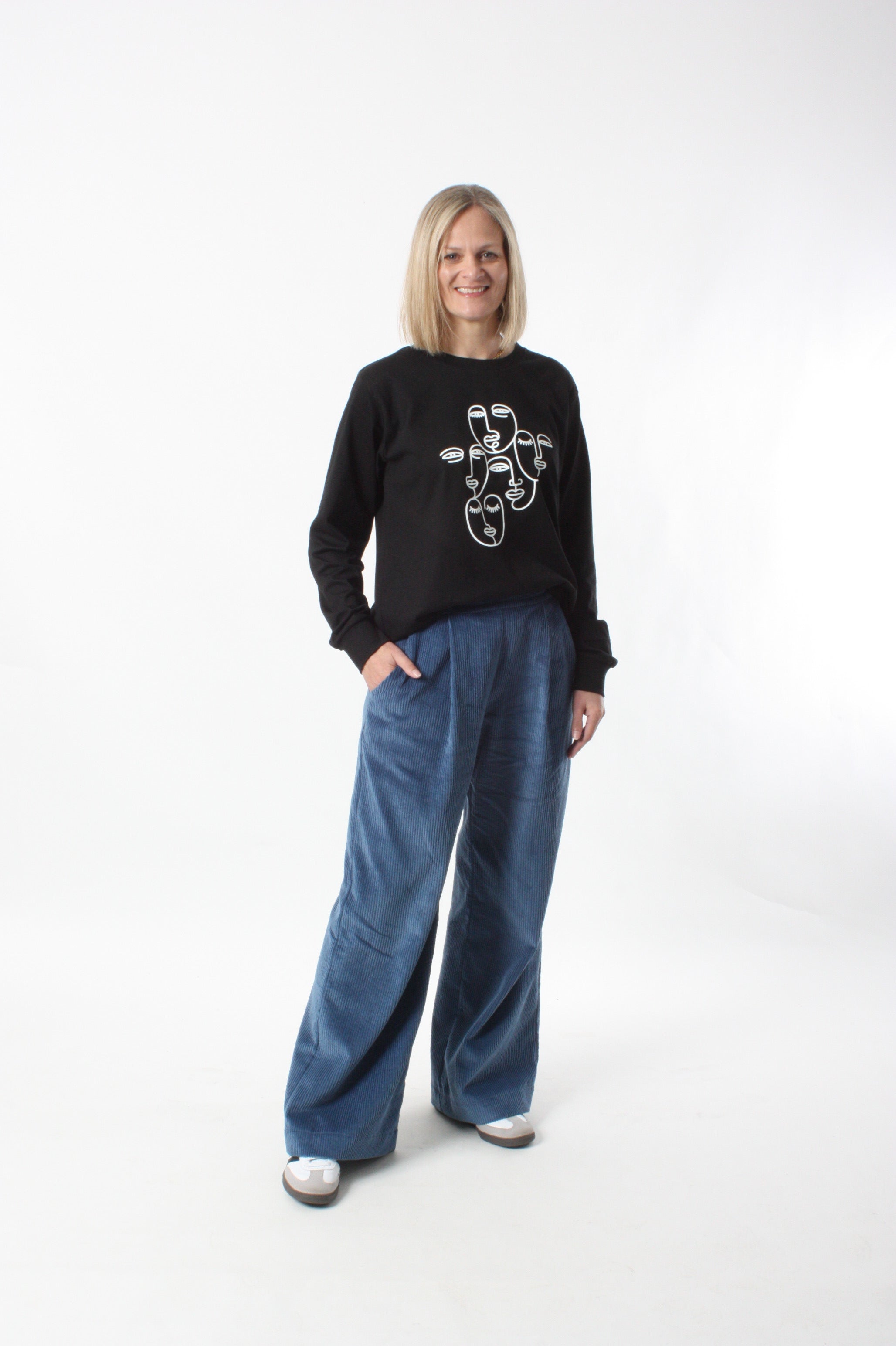 Corduroy Pants - Blue – Wadzee Design