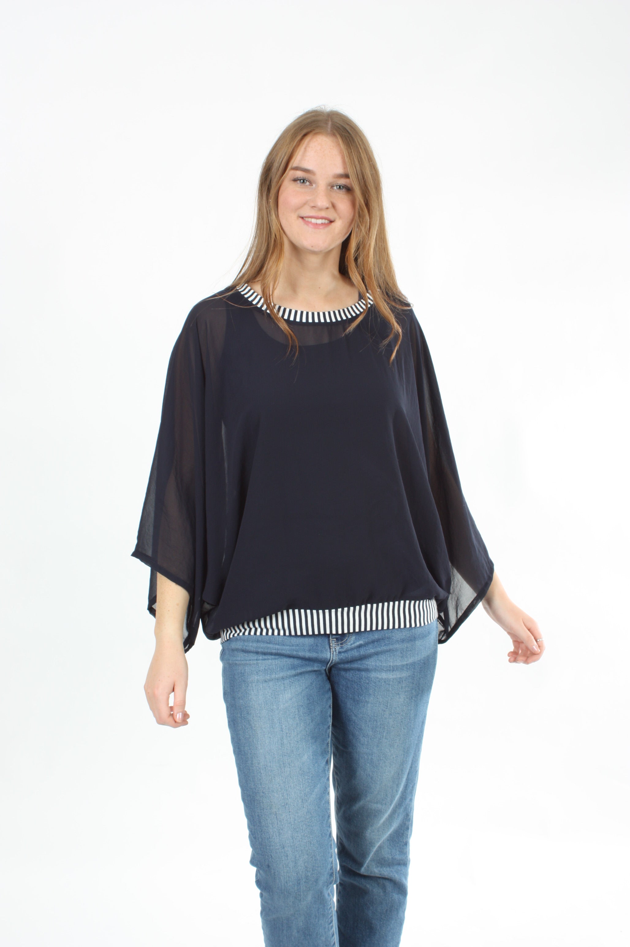 Erica Top - Navy - Pre Order – Wadzee Design